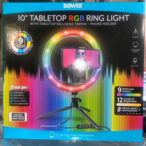 Bower | Cameras, Photo & Video | Tabletop Rgb Ring Light | Poshmark